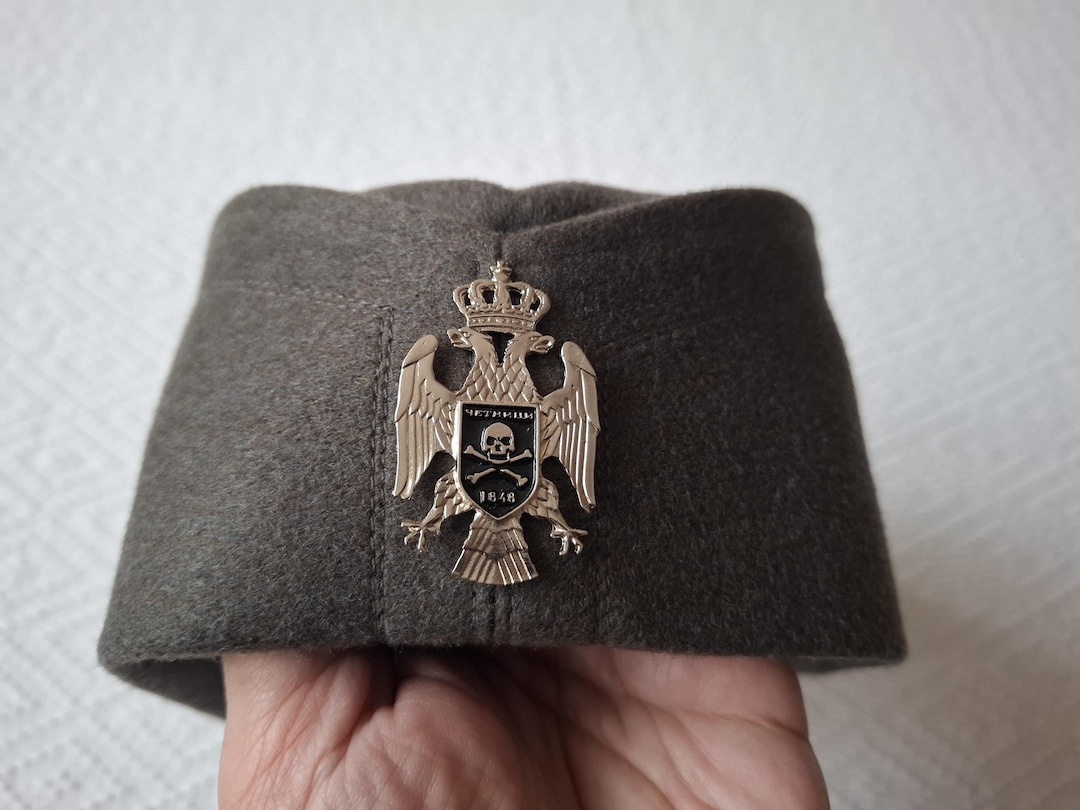 Serbian Traditional Cap Sajkaca With Kokarda Olive-green Color Size 59 ...