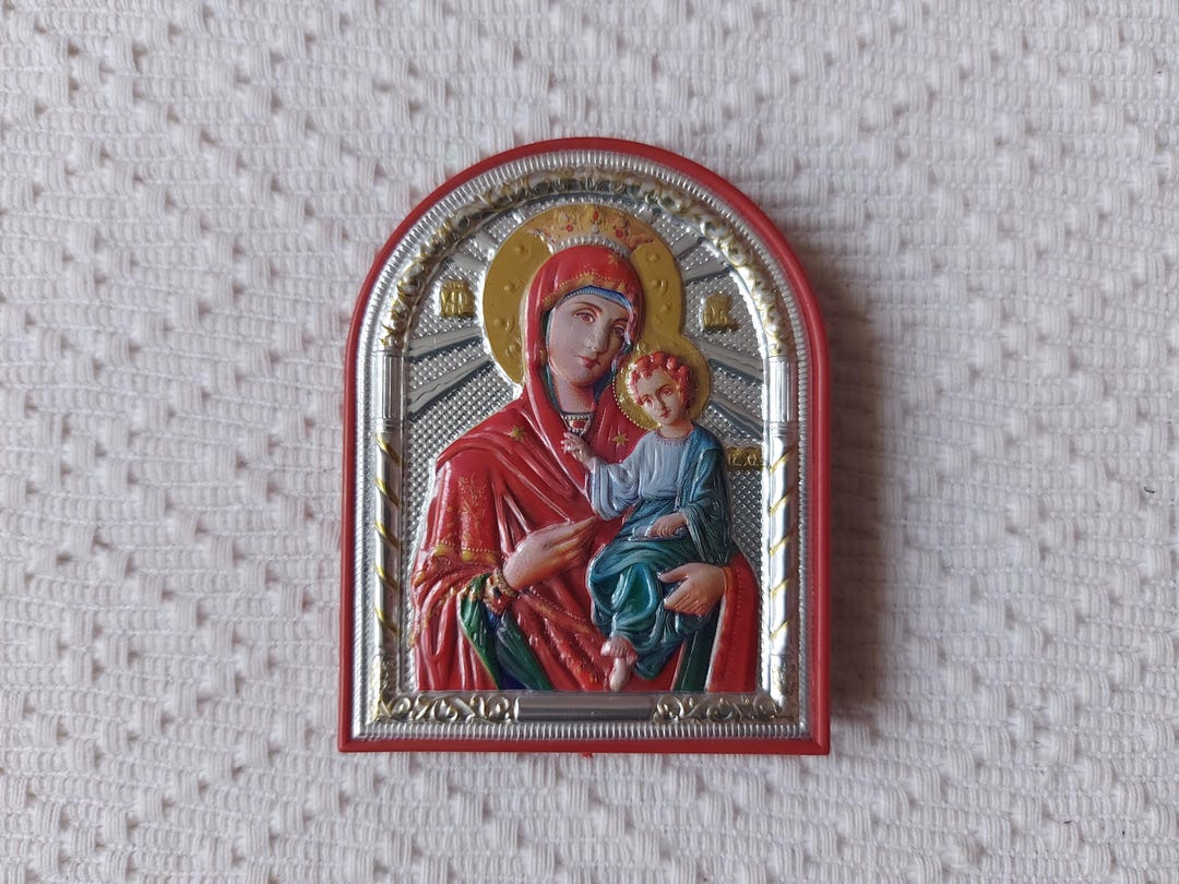 Small Orthodox Icon of Jesus Christ With Mother of Son 7x5.5cm - Etsy