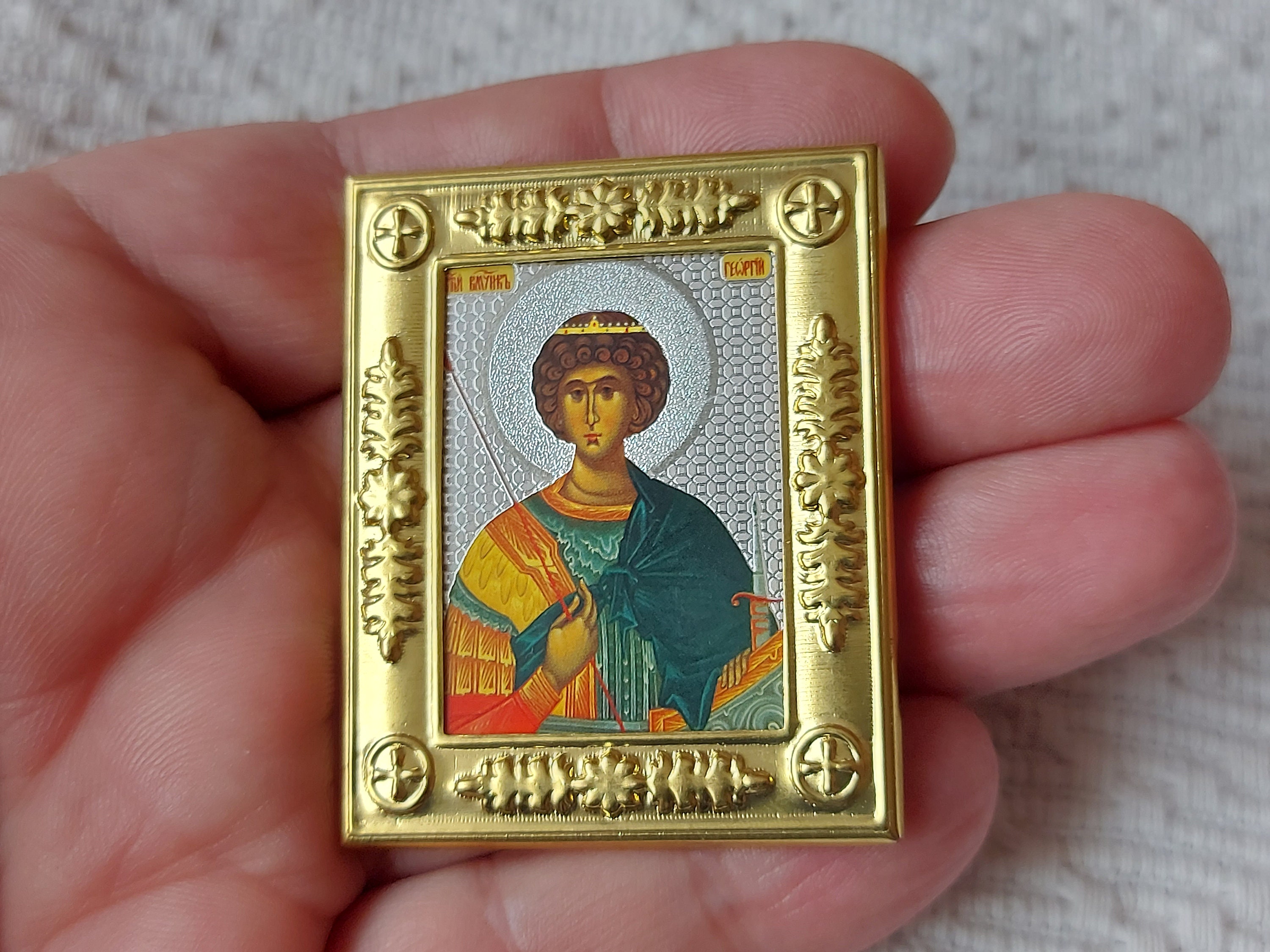Serbian Orthodox Icon of St George 4x5cm - Etsy