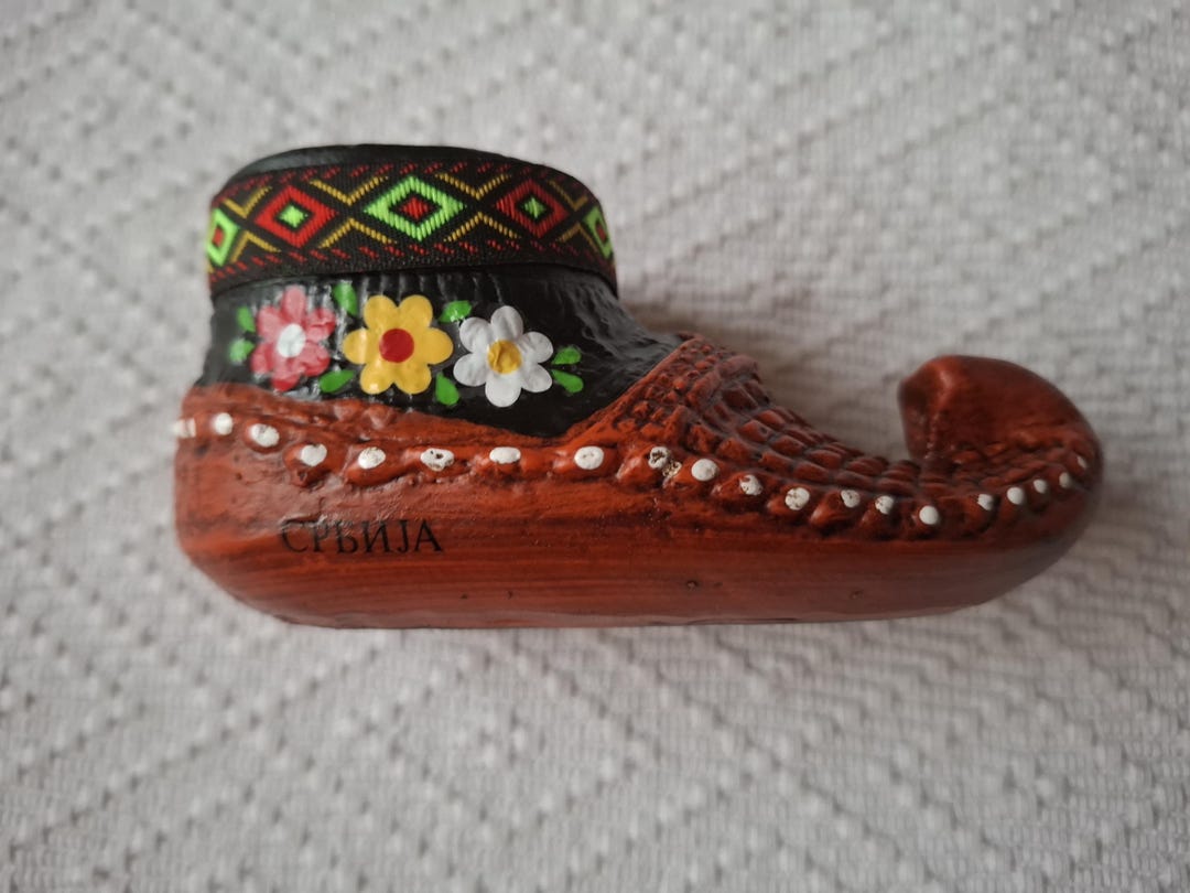 Polyresin Ethnic Folk Shoe Serbia Opanak for Home Decor Souvenir - Etsy UK