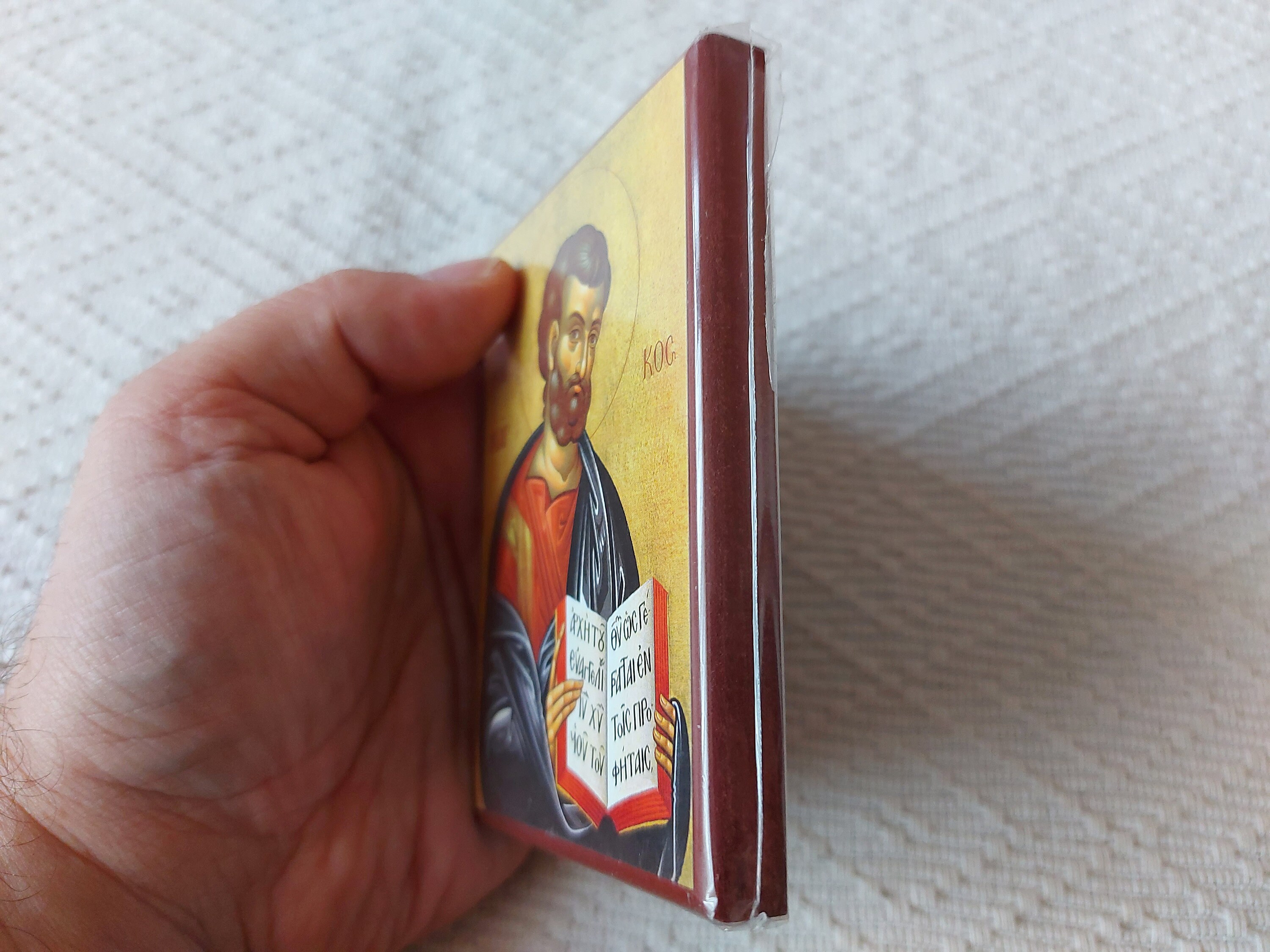 Handmade Serbian Orthodox Icon of Saint Mark the Evangelist 10.5cm X 7 ...