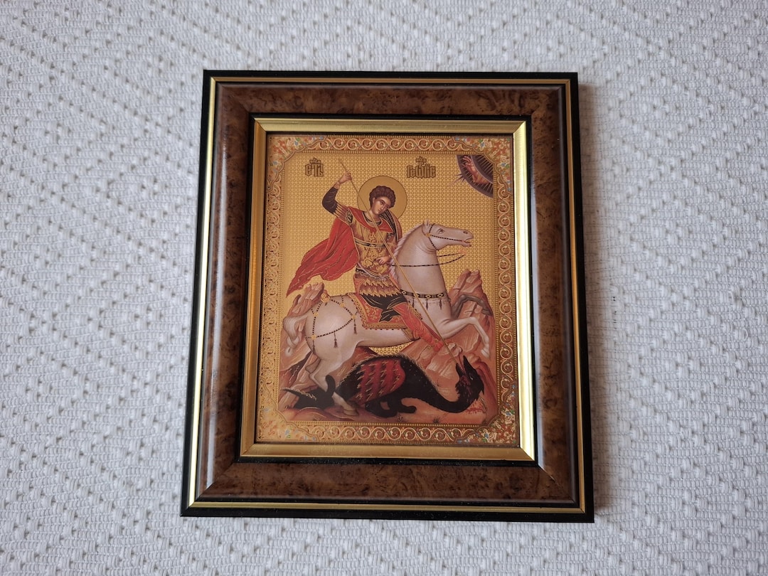 Handmade Serbian Orthodox Icon of St George 16cm X 14cm - Etsy