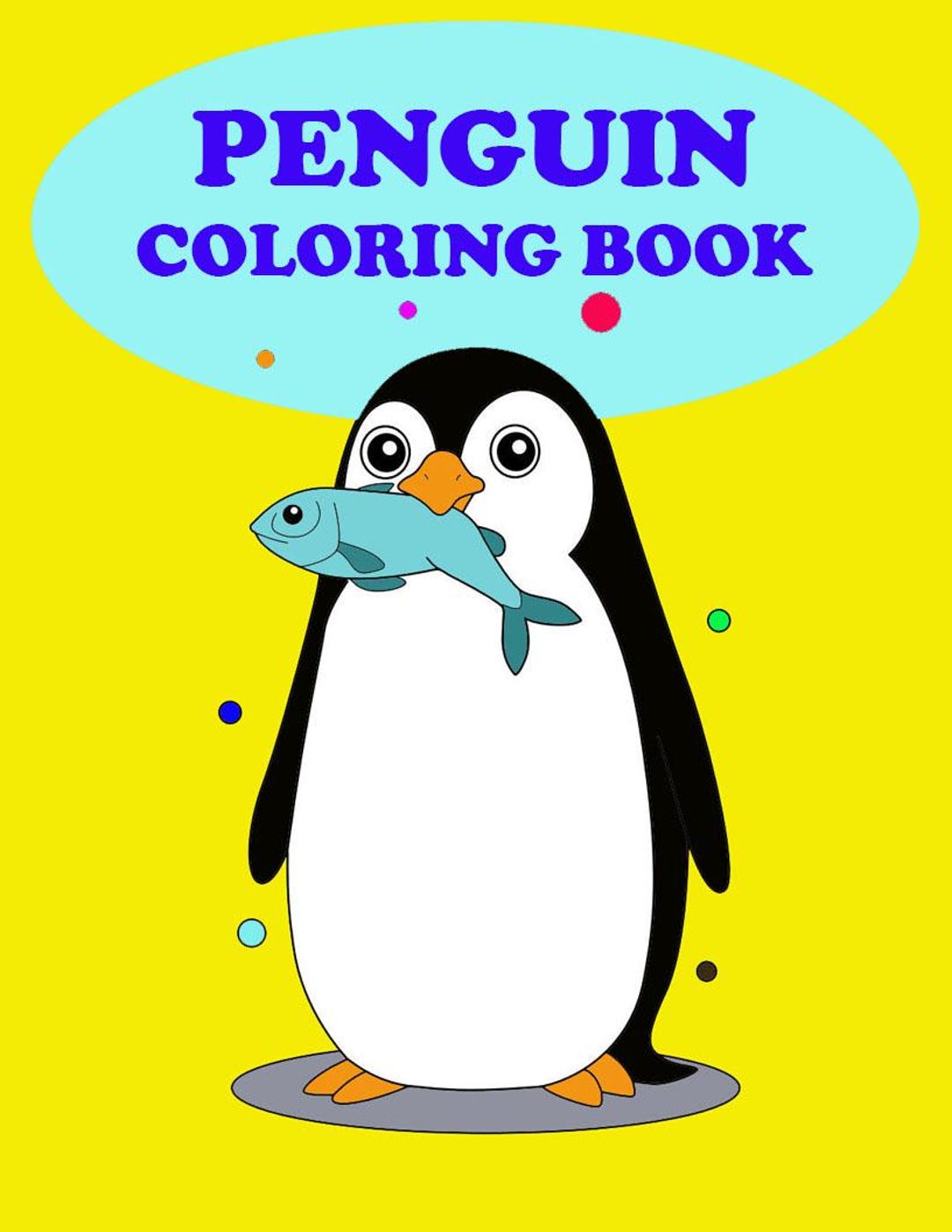 Penguin Coloring Pages for Adults and Kids, Printable Coloring Book PDF ...