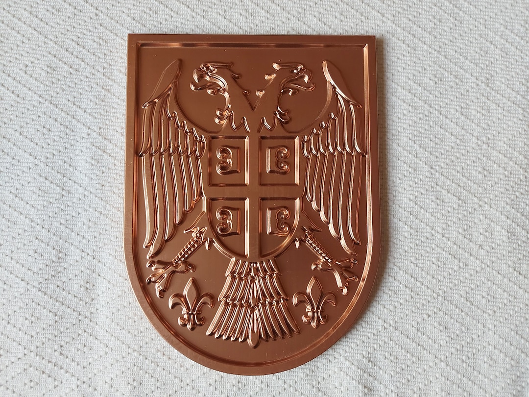 Big Serbian Coat of Arms - Bronze Color - Souvenir for Decor - Etsy