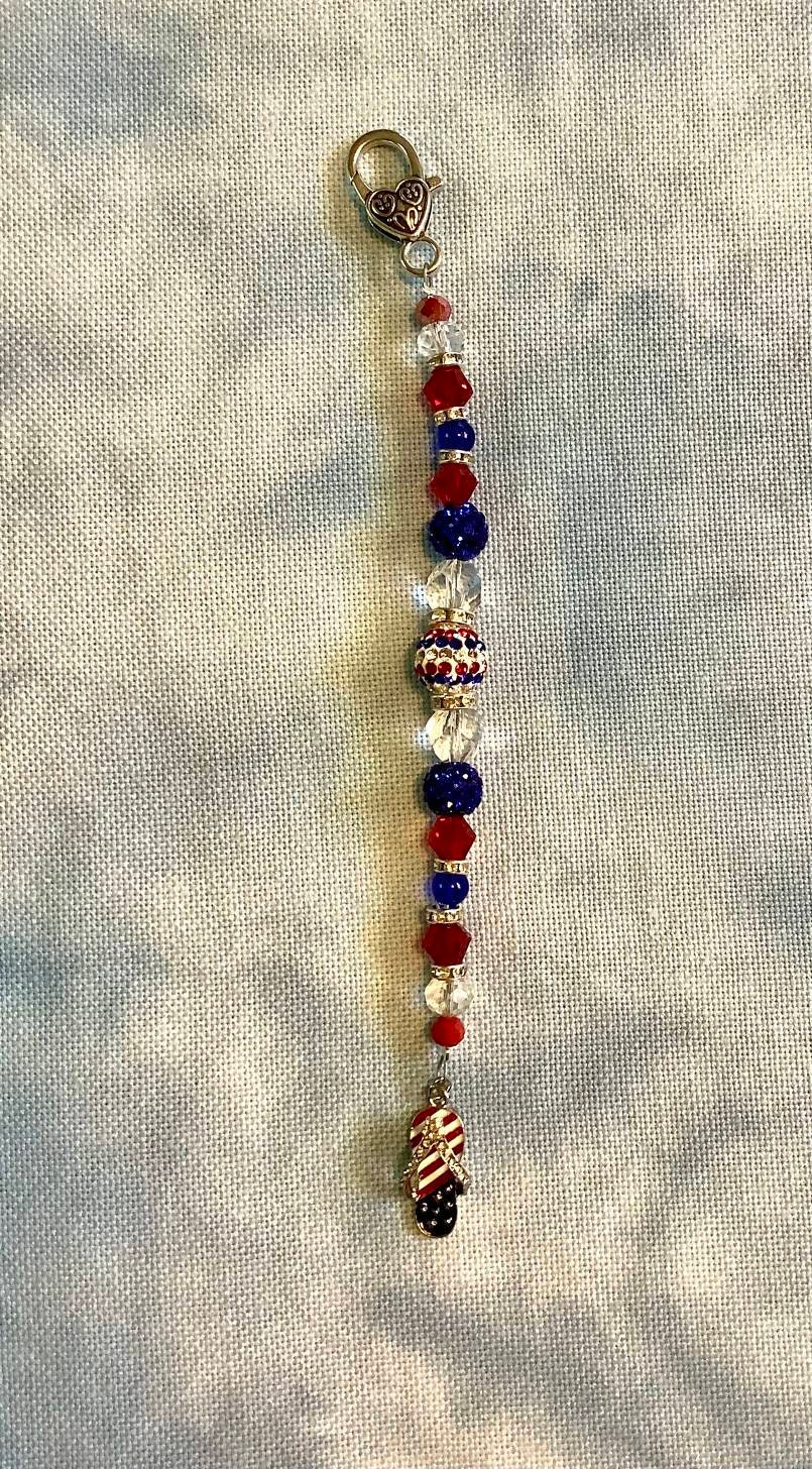 July 4th/summer Beaded Scissor Fobs. Decorative Touch for Your - Etsy
