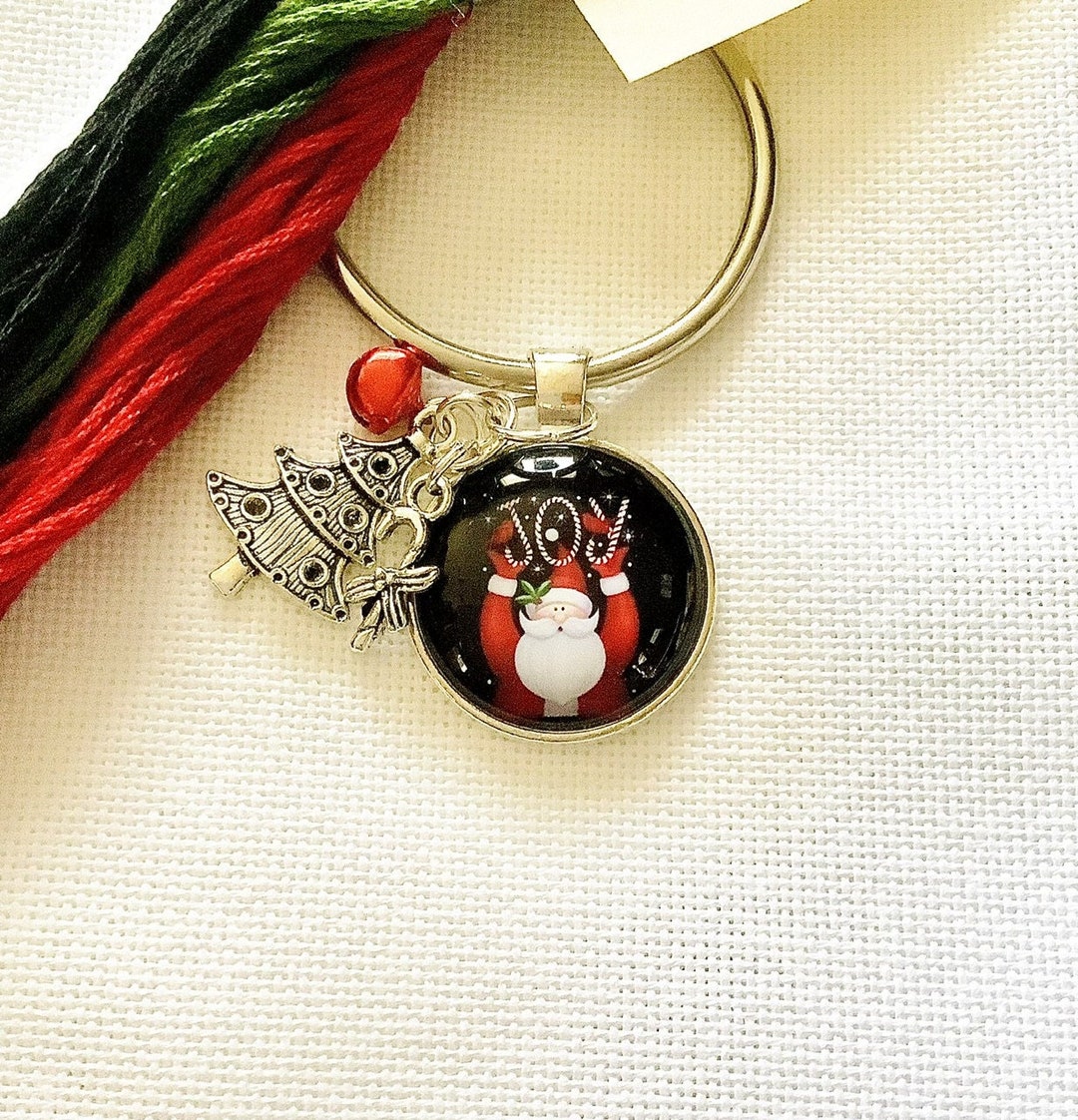 Christmas Santa Thread Keep/thread Bling Needlework Accessory - Etsy