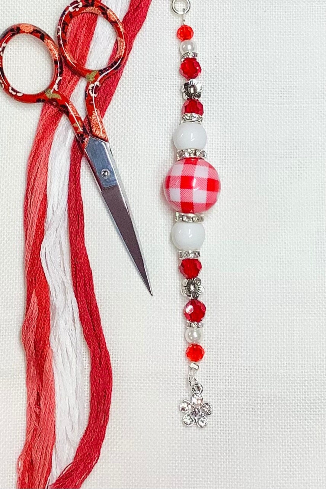 Summer Beaded Scissor Fobs/scissor Charms Needlework Accessories - Etsy