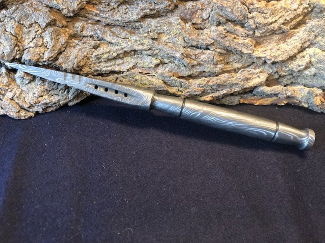 10" Handmade Damascus Tri Dagger - Etsy