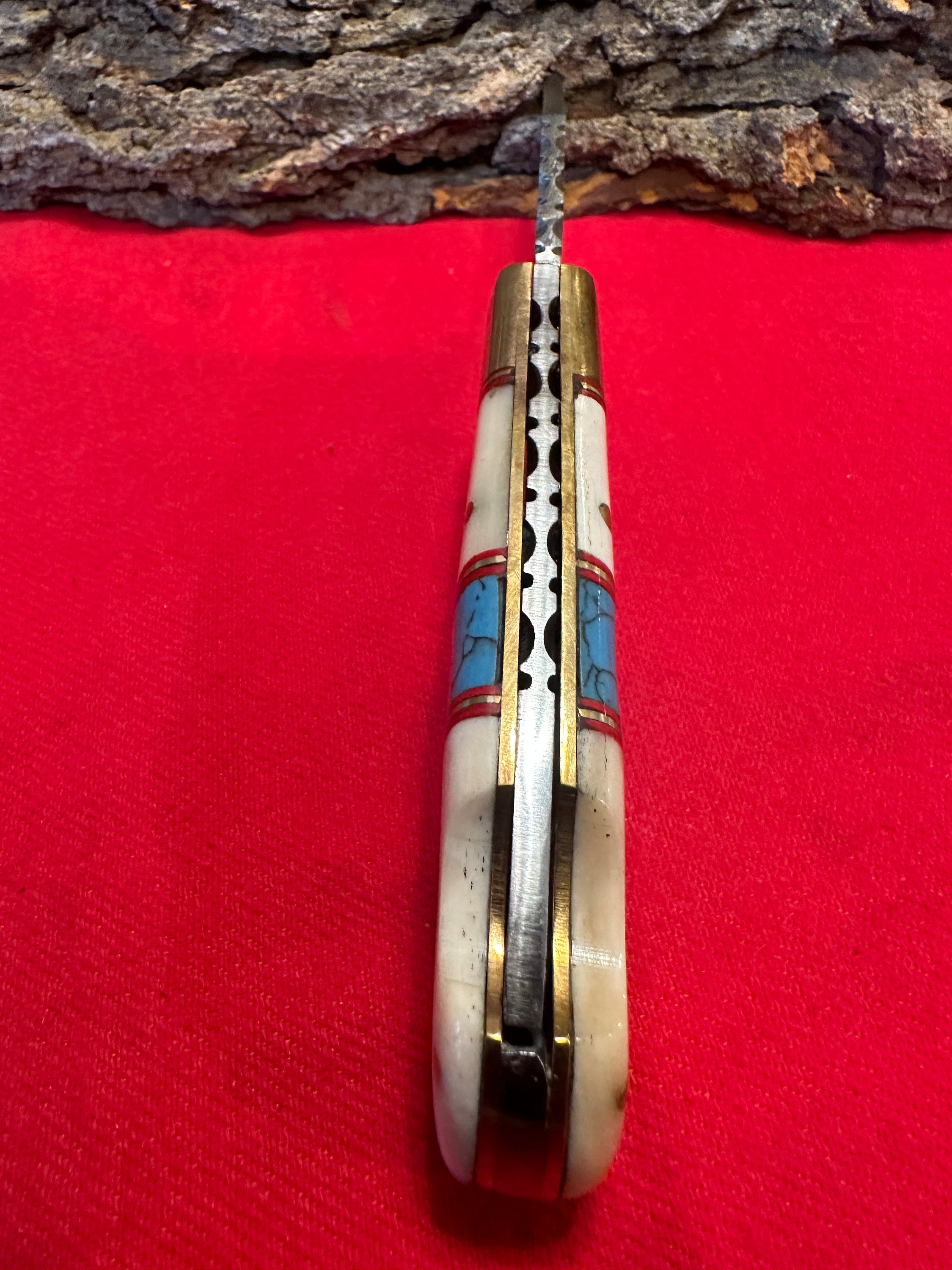 6 1/2 Handmade a Damascus Twist Pattern Folding Knife W/ - Etsy