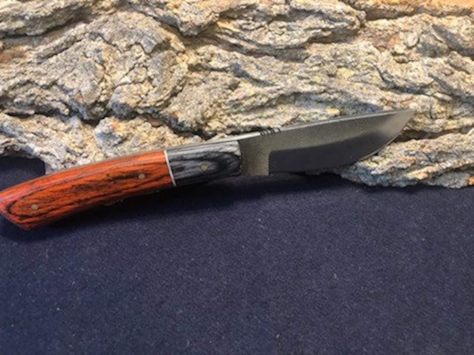 7 1/2 Handmade Full Tang File Steel Skinning Knife W/ - Etsy