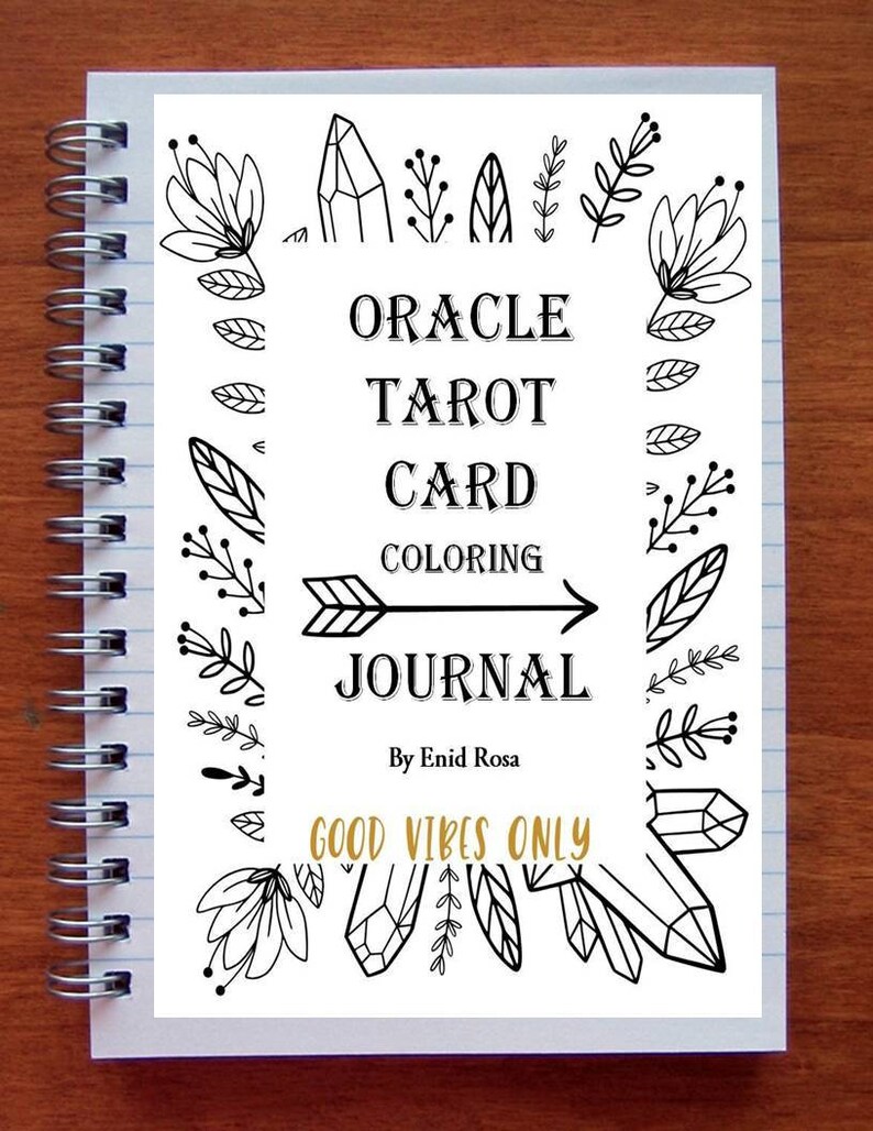Oracle Tarot Card Coloring Journal - Etsy