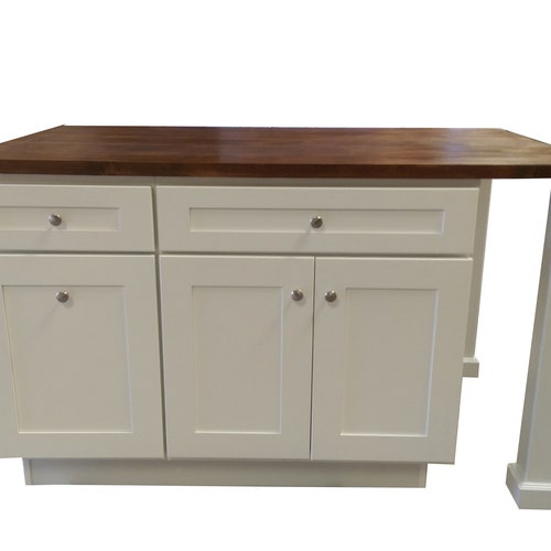 5ft White Kitchen Island W/O Countertop custom Welcome - Etsy