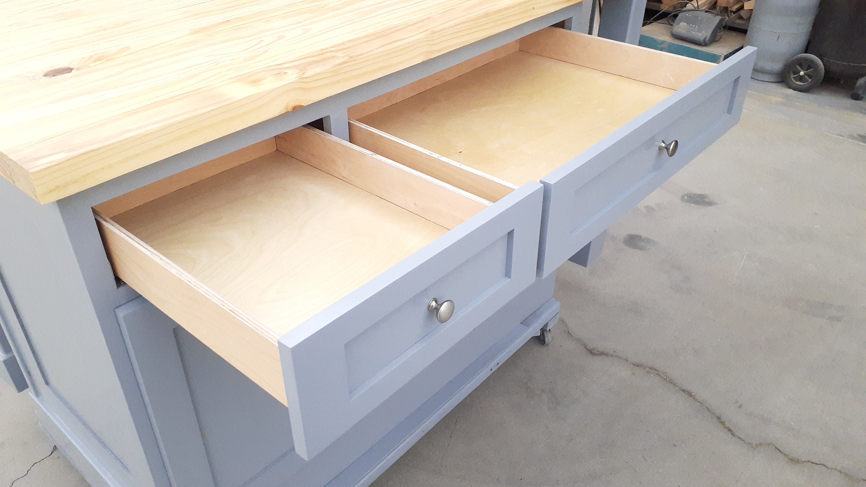 5ft Gray Kitchen Island W/O Countertop (available Custom) - Etsy