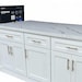 8 Ft White Kitchen Island With Quartz Top-4 Seats, Custom Welcome - Etsy