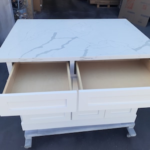 4ft White Kitchen Island With Top, Custom Welcome - Etsy