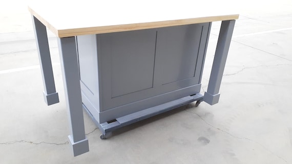 5ft Gray Kitchen Island W/O Countertop available Custom - Etsy