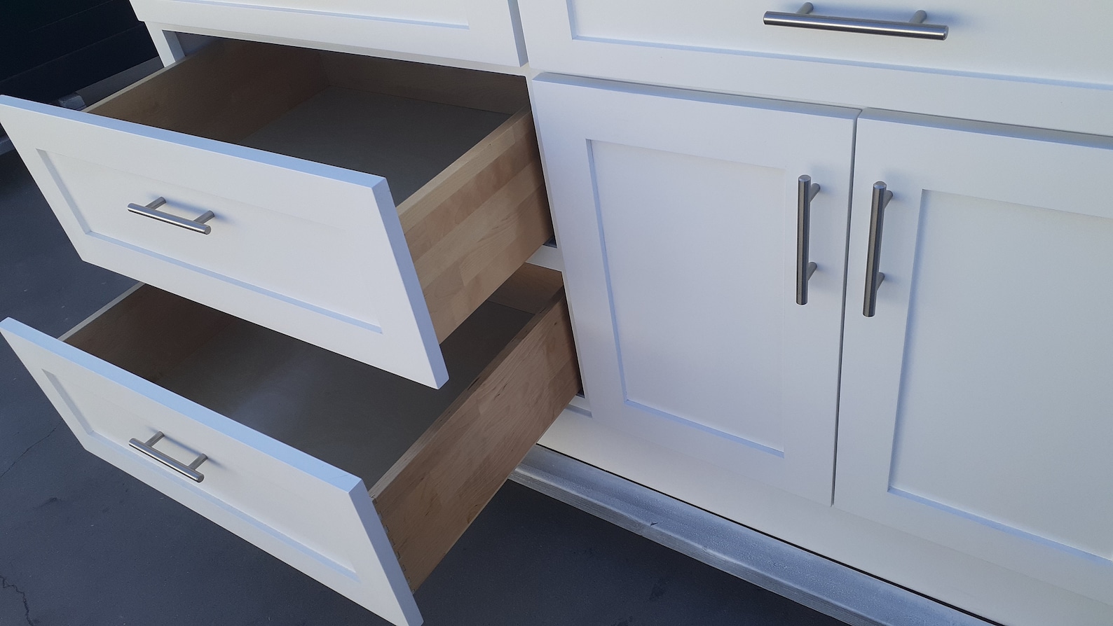 4ft White Kitchen Island With White Quartz Top, Custom Welcomed - Etsy