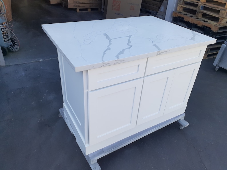 4ft White Kitchen Island With Top, Custom Welcome - Etsy