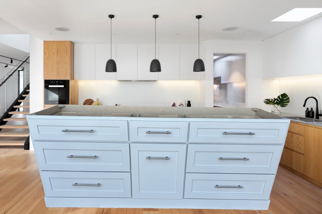 7ft White Kitchen Island Without Top. Custom Welcome - Etsy