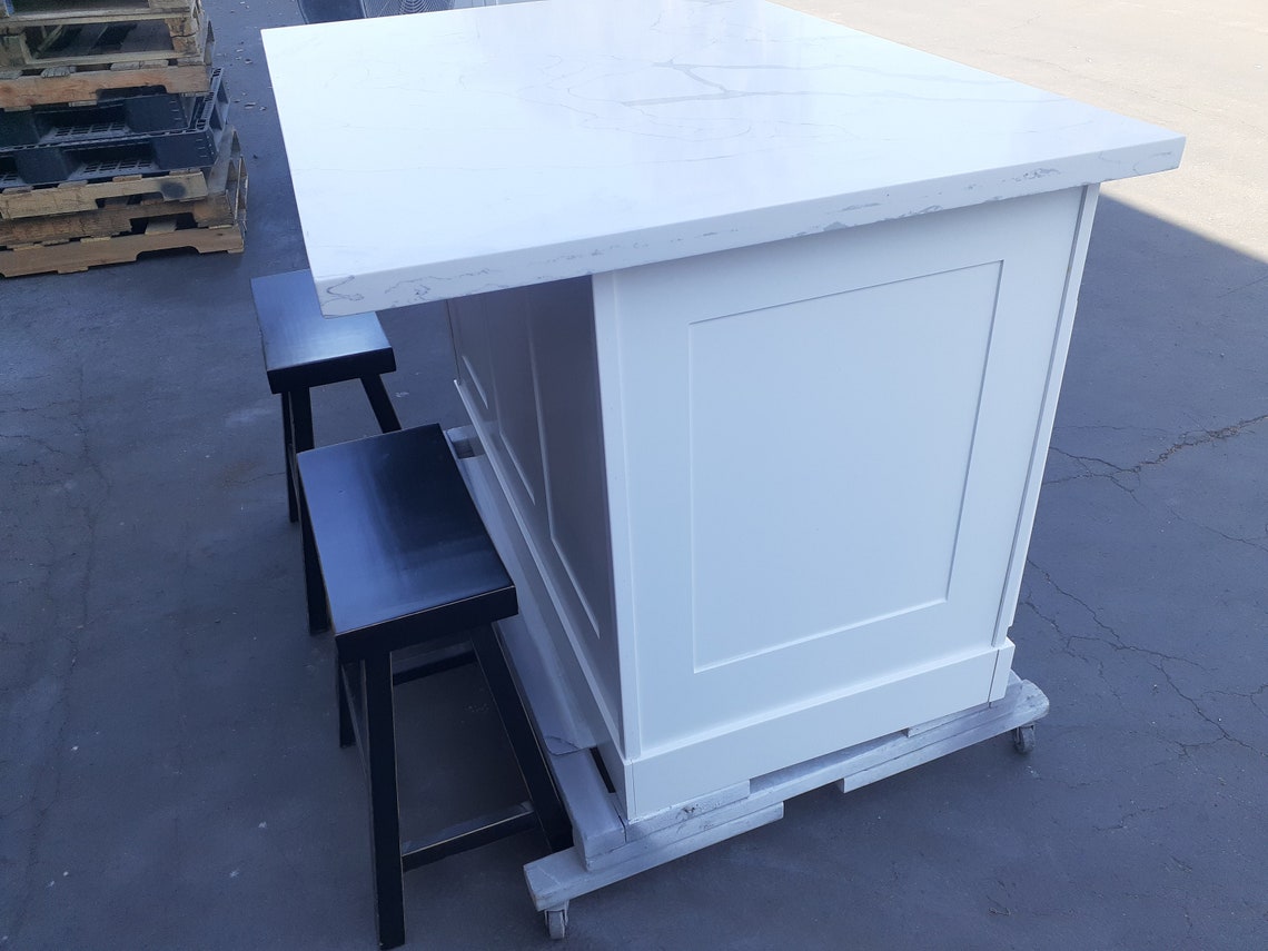 4ft White Kitchen Island With Top, Custom Welcome - Etsy