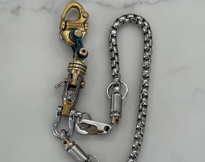 KYLINK Biker Walletchain With Ti-bolt Carabiner and Double Swivel With ...