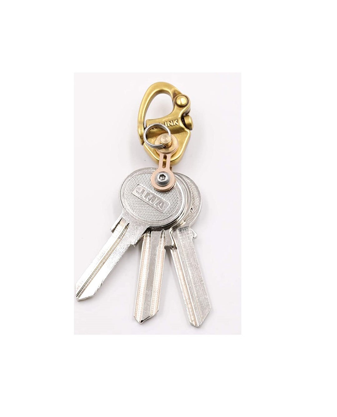 KYLINK Unique Carabiner Keychains Brass Key Chain Ti-bike-link ...