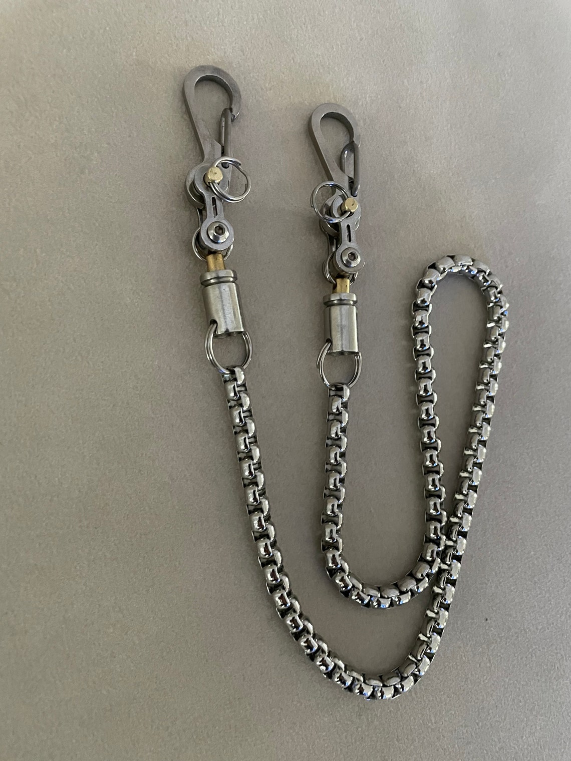 KYLINK Biker Wallet Chain With Ti-bolt Carabiner and Double Swivel ...