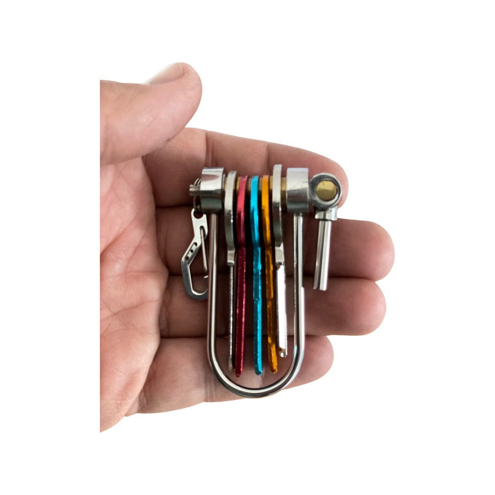 Kylink Key Chain U-bike Organizer Pure Metal Quick Bike Lock Keychain ...