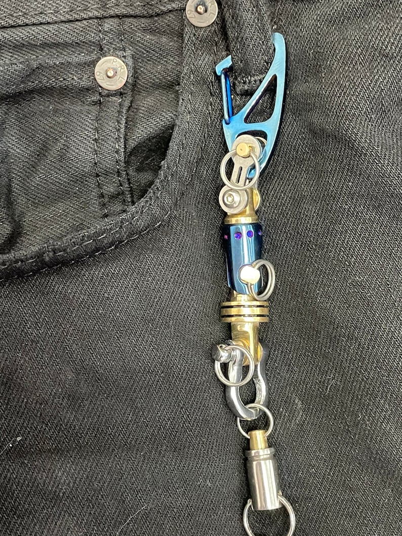 KYLINK Biker Walletchain With Ti-bolt Carabiner and Double Swivel With ...