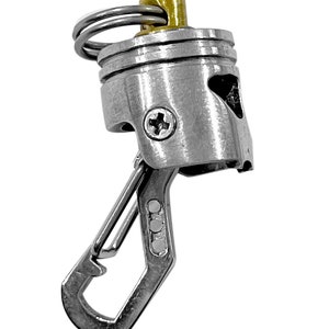 KYLINK Rotating Skull Piston Bob Keychain With Clip & Ring Basic Swivel ...