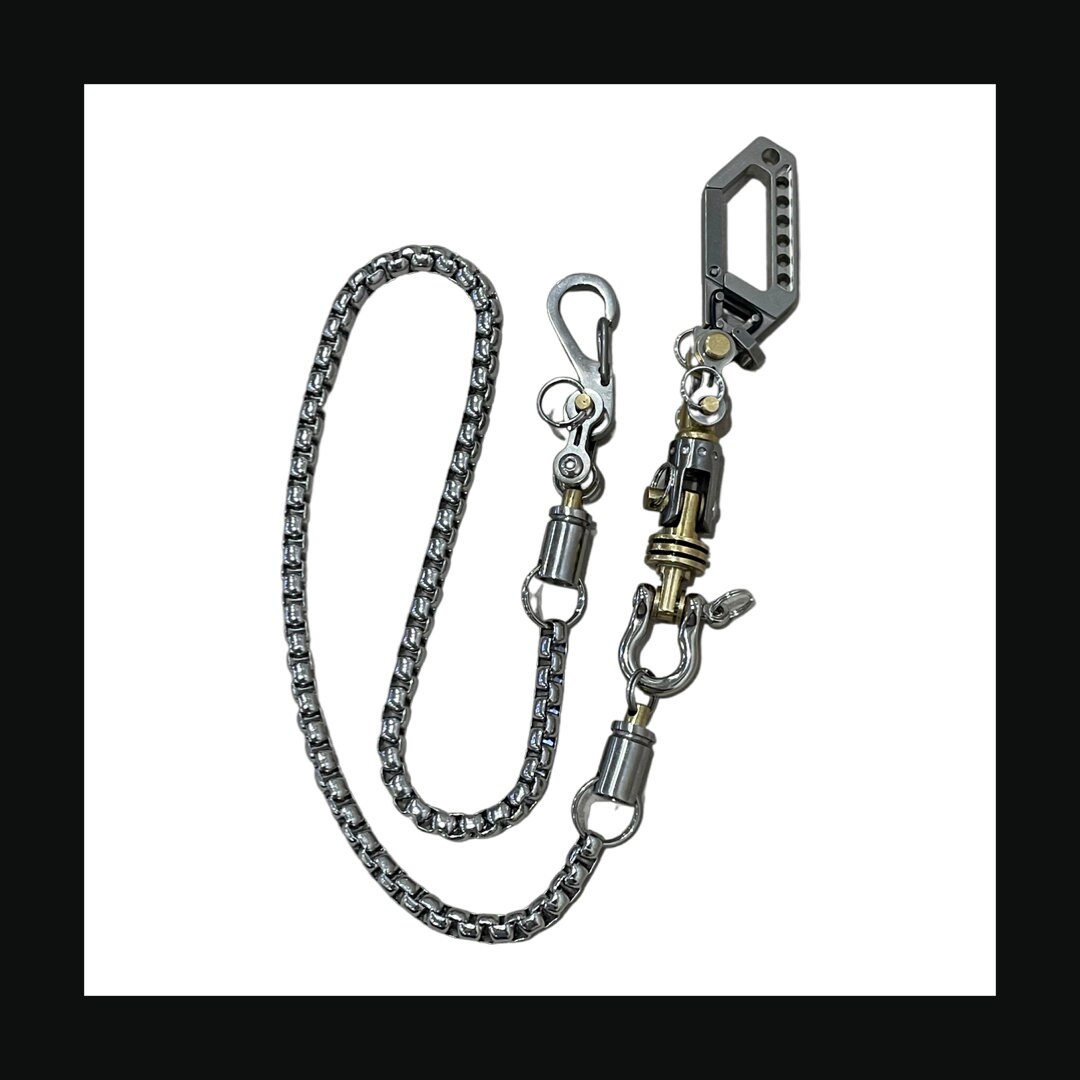 KYLINK Biker Walletchain With Ti-bolt Carabiner and Double Swivel With ...