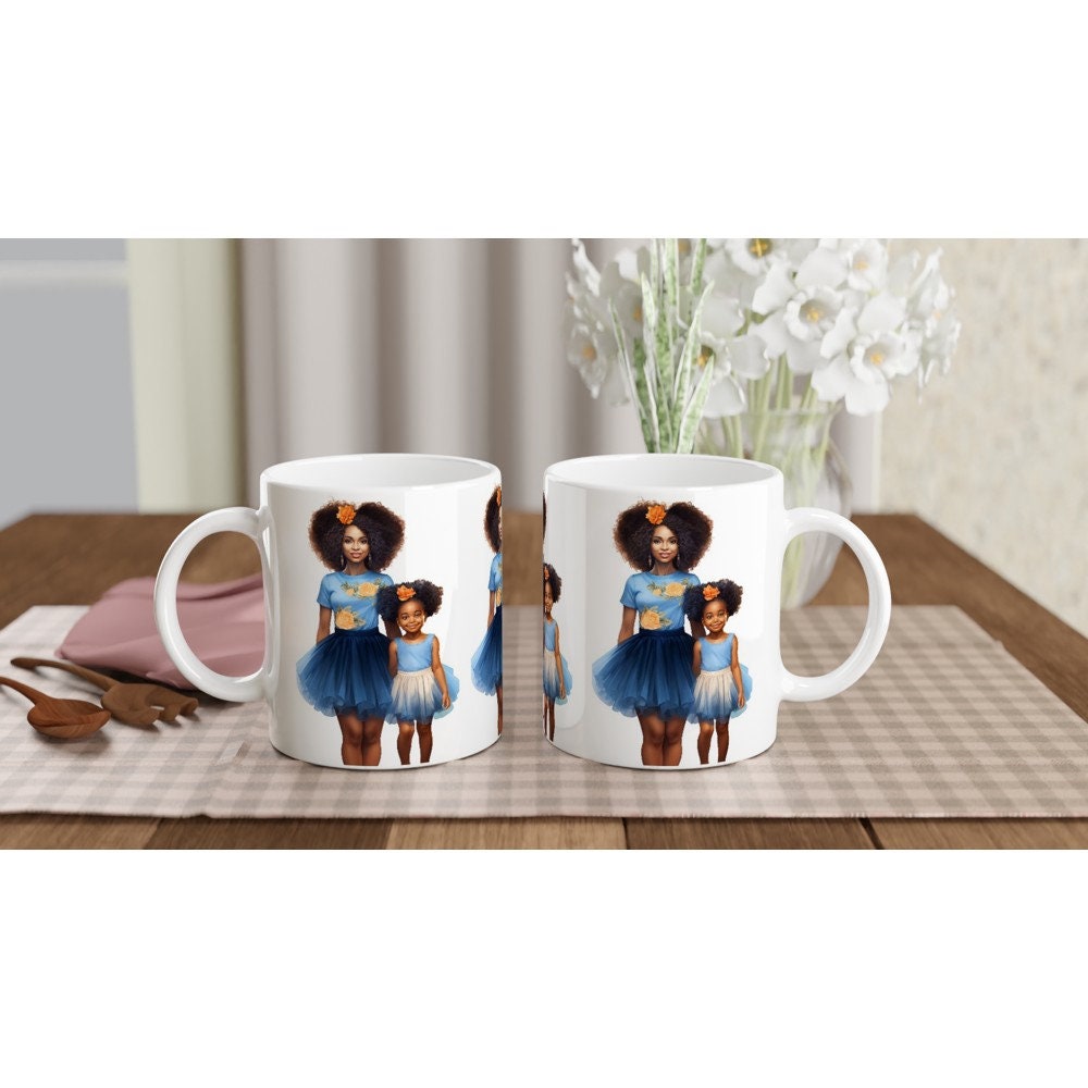 White 11oz Ceramic Mug Mothers Daughter Mug Mothers Day Mug Mom Mug