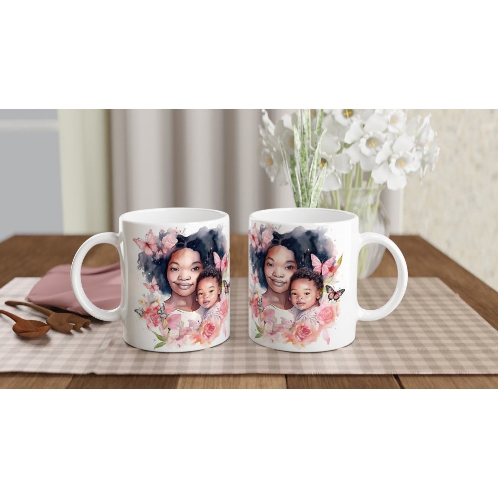 White 11oz Ceramic Mug, Mothers Daughter Mug, Mothers Day Mug, Mom Mug ...