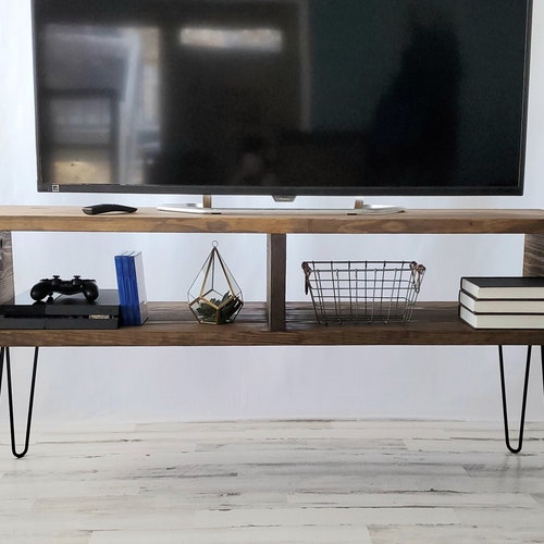 Media Console TV Table With Mid Century Hairpin Legs - Etsy Australia