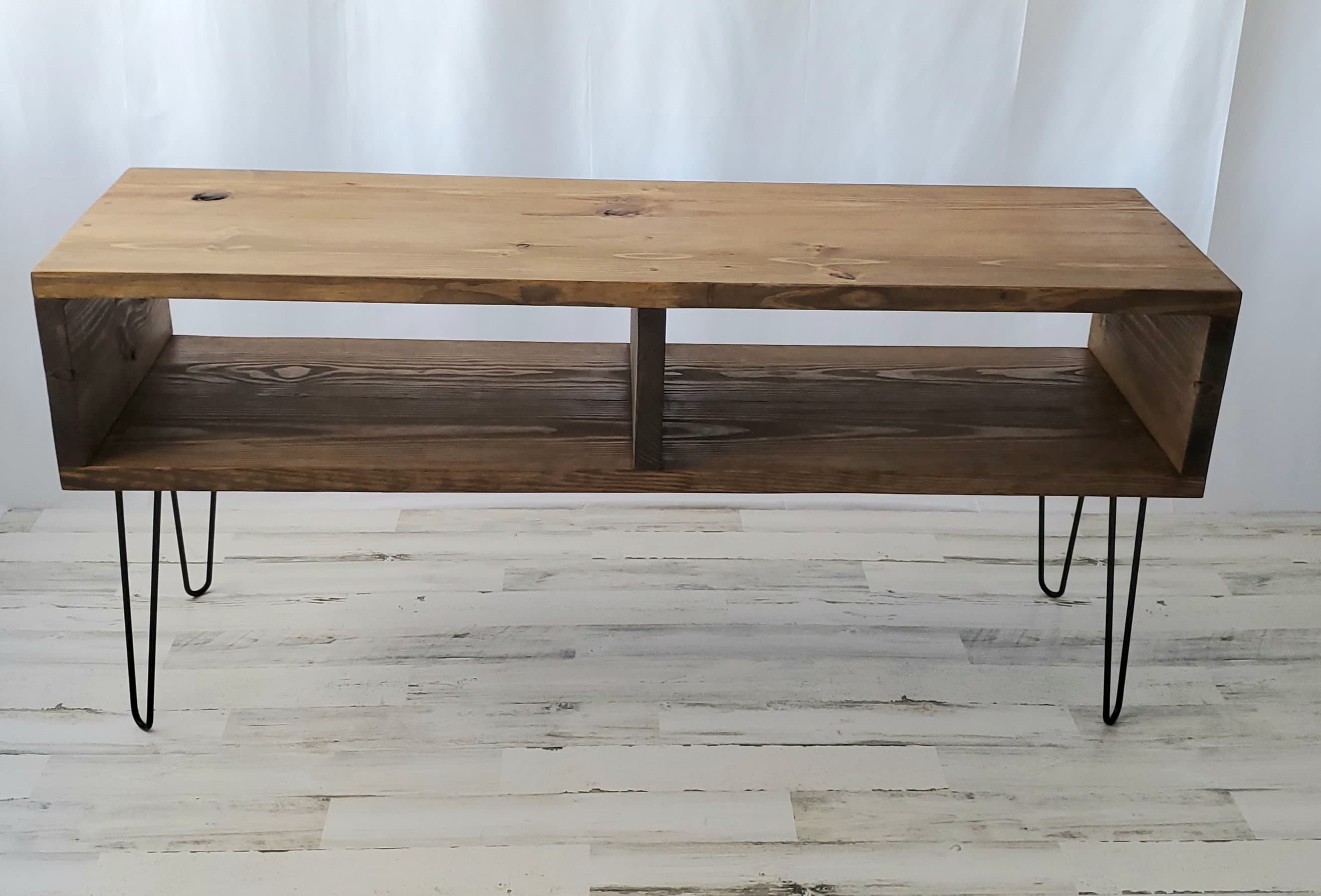 TV Stand With Hairpin Legs Mid-century Modern Rustic TV - Etsy