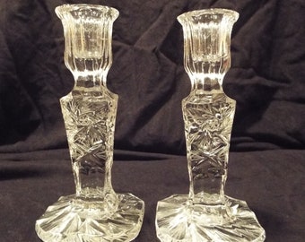 Crystal candlesticks | Etsy