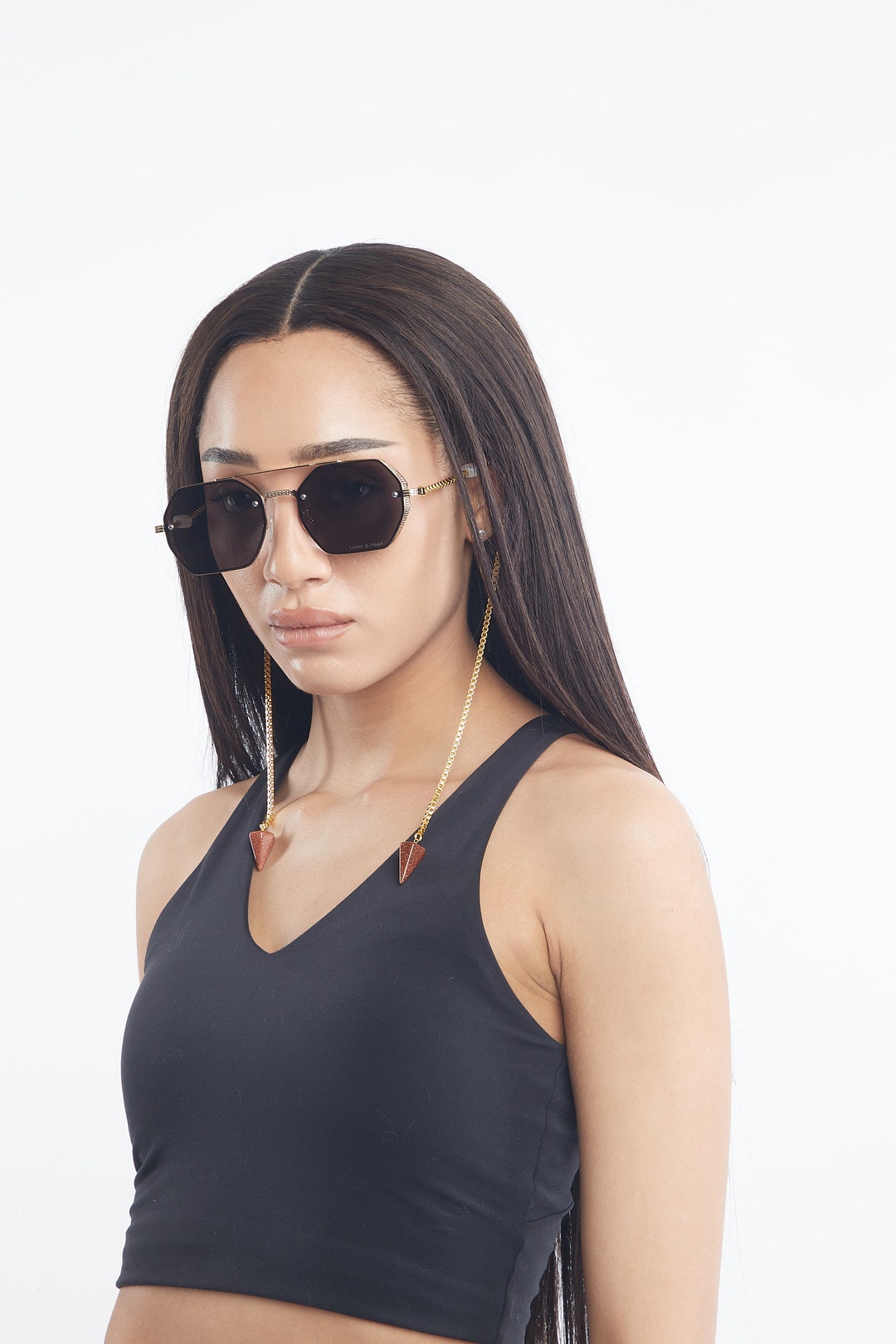 Loom&pearl Armless Chain Temple Sunglasses Chains and Whips Excite Me ...