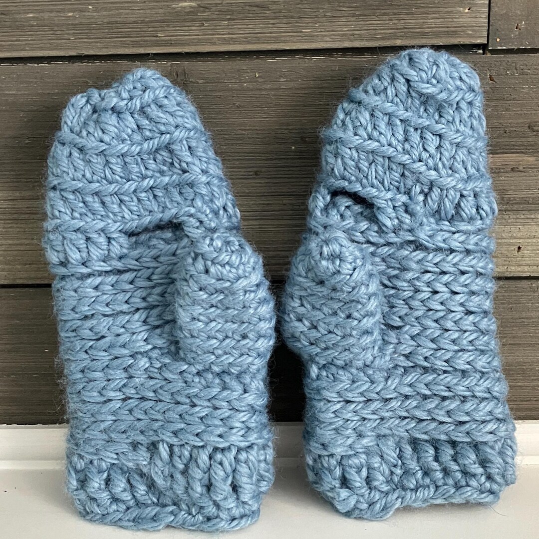 Crochet Device Mittens/handmade Mittens for Winter - Etsy
