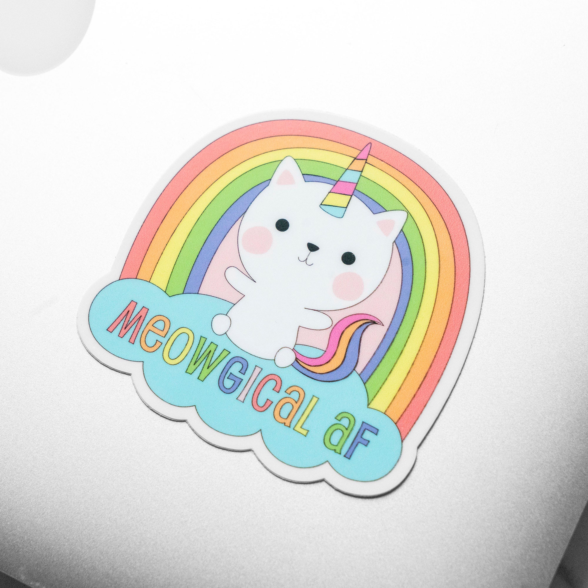 Cute Unicorn Rainbow Cat Vinyl Sticker Cat Car Decal Kawaii - Etsy Canada