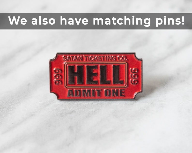 Ticket to Hell Admit One Iron On Embroidered Patches for Denim | Etsy