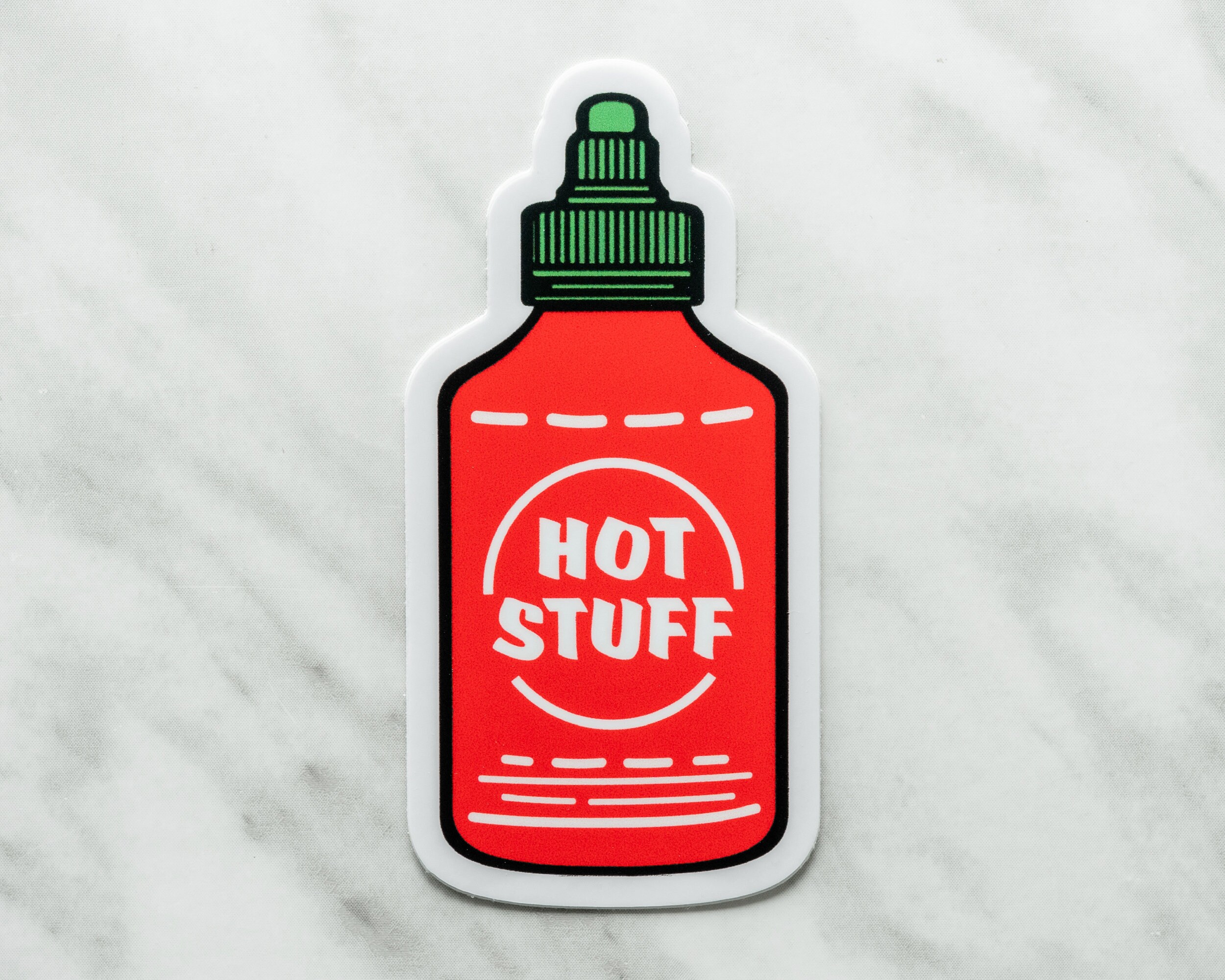 Funny Stickers Sriracha Hot Sauce Stickers Hot Stuff Punny | Etsy