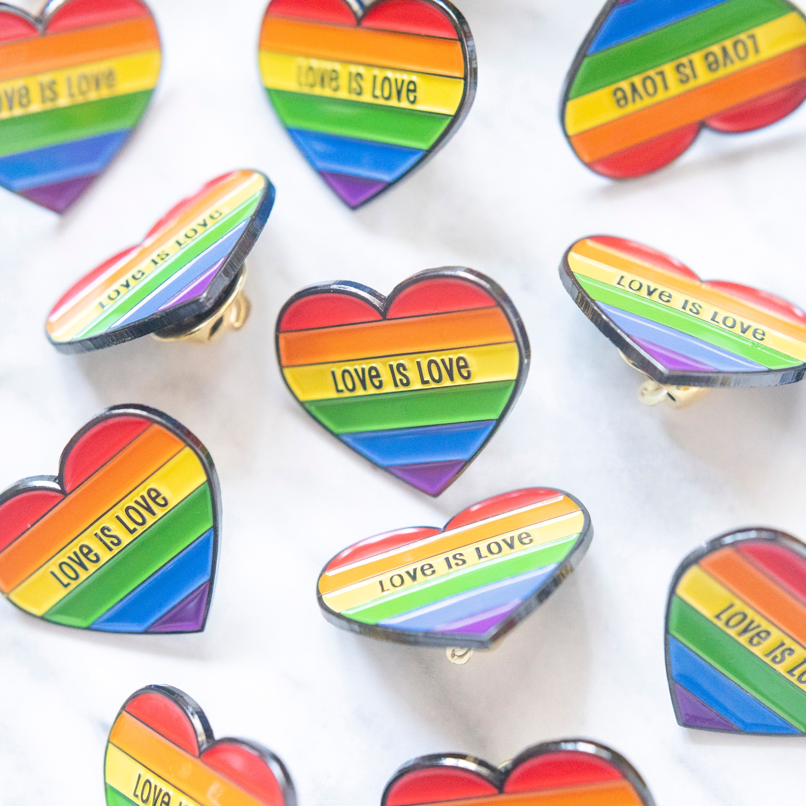 Gay Lesbian LGBT Pride Enamel Pin Love is Love Pin Rainbow | Etsy