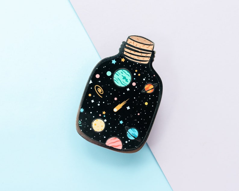 Cute Enamel Lapel Pin, Space Galaxy Astronomy Enamel Pin Badge, Enamel ...
