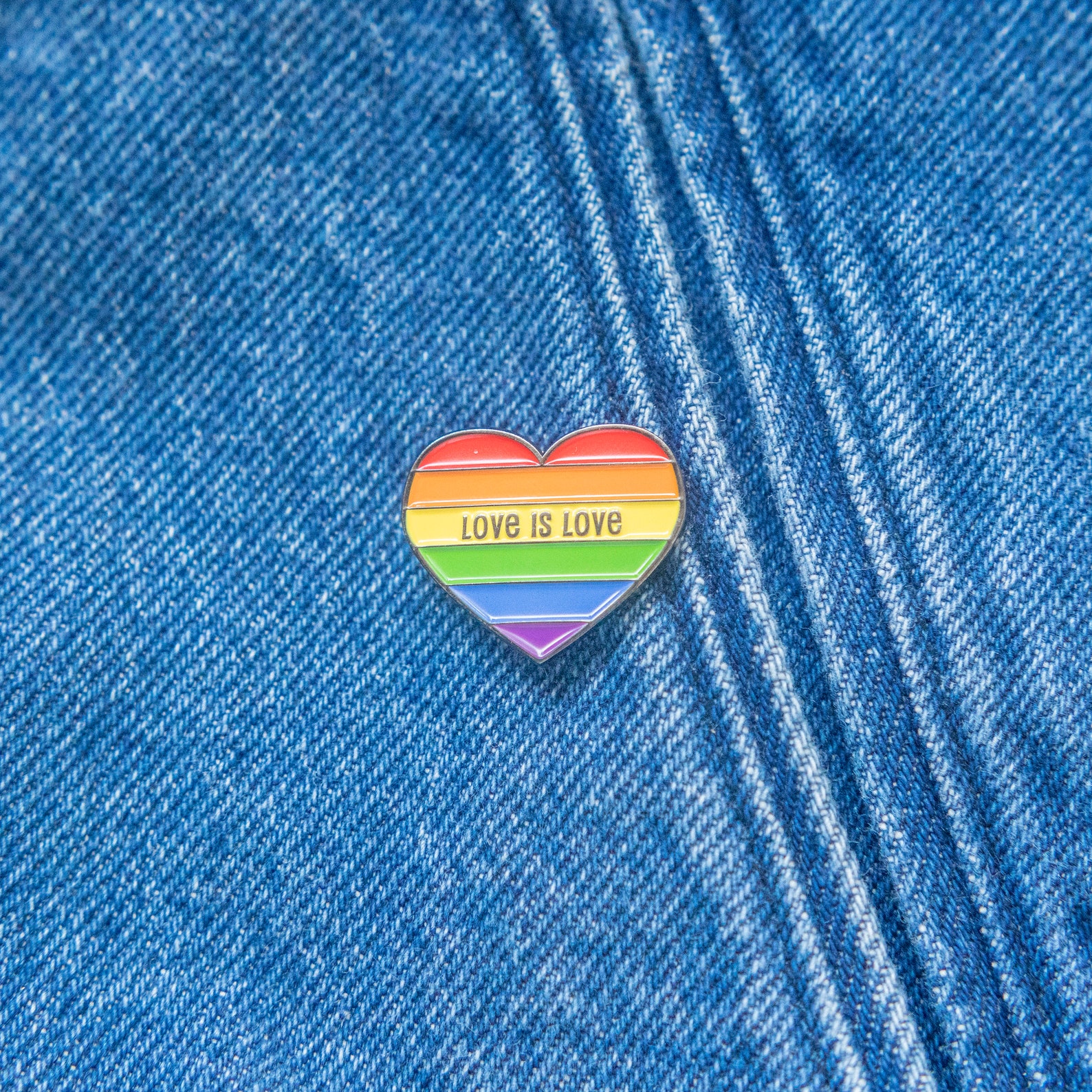 Gay Lesbian LGBT Pride Enamel Pin Love is Love Pin Rainbow | Etsy
