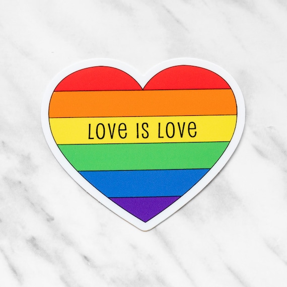 Love is Love Vinyl Sticker Decal Pride Month Stickers Gift | Etsy