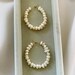 Pearl String Hoops Mini Pearl Hoops Potato Pearl Dainty - Etsy