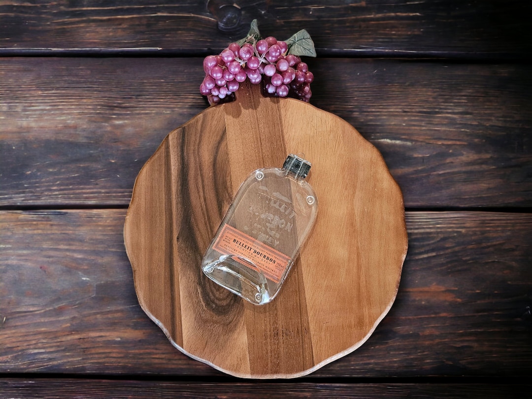 Bulleit Bourbon - 750ml - Whiskey - Flattened Liquor Bottle Cheese Tray ...