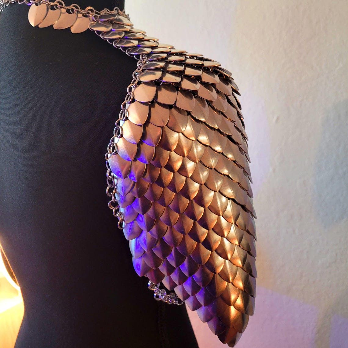 Silver Scalemail Pauldrons and Collar - Etsy