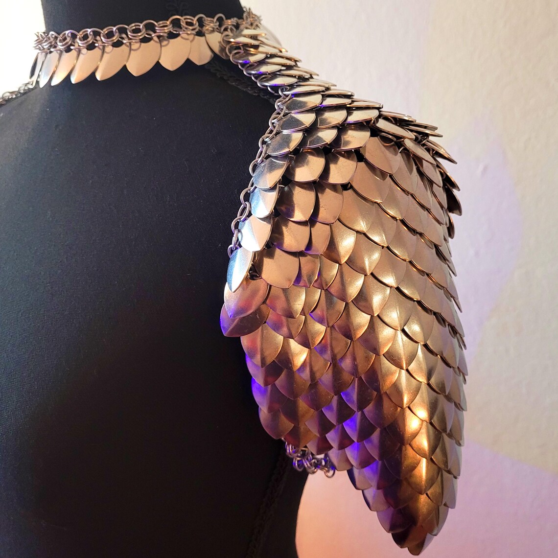 Silver Scalemail Pauldrons and Collar - Etsy