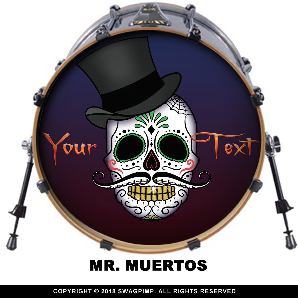 Custom Full Color Bass Drum Decal Vinyl Die Cut Sticker Fits - Etsy